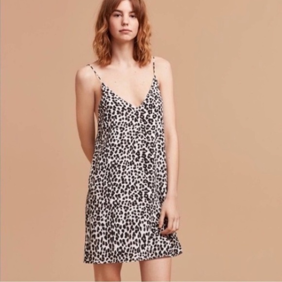 Wilfred | Dresses | Aritzia Wilfred Free Vivienne Mini Dress Leopard ...